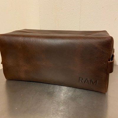 Personalized Full Grain Leather Dopp Kit Premium Gifts for Him ...