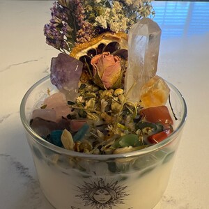 Soul Healing Intention Candle Packed With Crystals Herbs and - Etsy