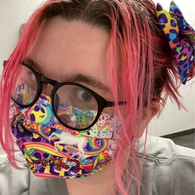 Lisa Frank Inspired Washable Cloth Face Mask and Bows - Etsy