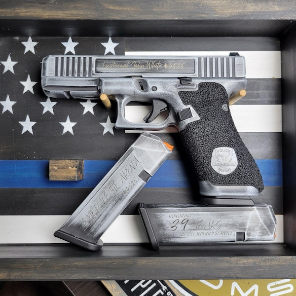 Thin Blue Line Shadow Box Display - Etsy