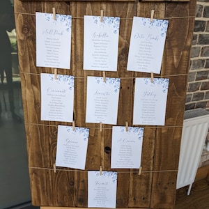 PERSONALISED Wedding Table Plan Rustic Wooden Table Plan Board Wedding ...