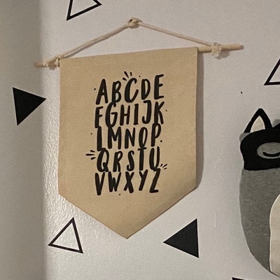Alphabet Hanging Wall Canvas Banner and Wall Decor for - Etsy