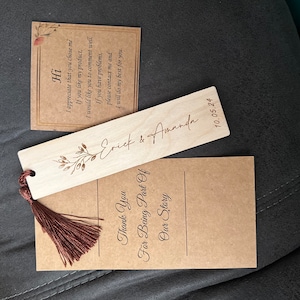 Custom Wood Bookmarks With Tassel, Personalized Wooden Bookmark, Unique ...