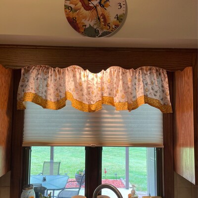 ROOSTER CHICKEN Kitchen Window Valance Kitchen Window - Etsy