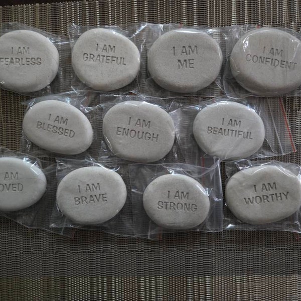 Affirmation Stones Positive Message - Great for Daily Affirmations for ...