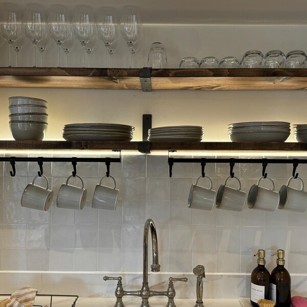 Mug Rail for Hanging Cups/utensils Available in 60/80cm to Fit Under ...