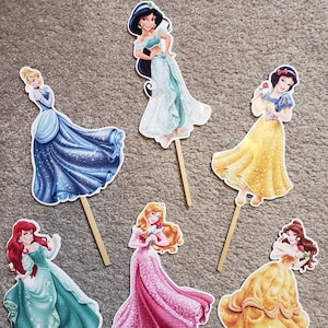 Set of 6 Disney Princesses Centerpiece (STAND NOT INCLUDED), Table ...