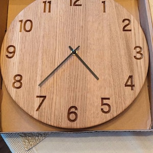 Large Wall Clock OSKARS Wooden Clock Classic Clock Wood - Etsy