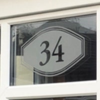 Custom Fanlight Door Number With a Bold Black Shadow, Classic Victorian ...