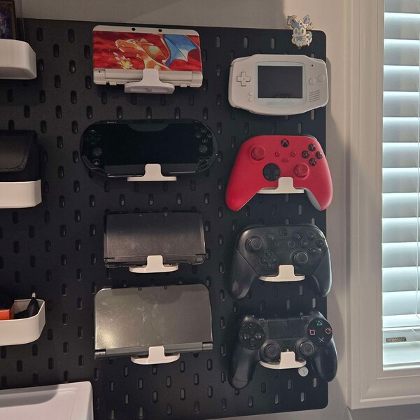 3ct Console Controller Display - Wall or IKEA Skadis Pegboard ...