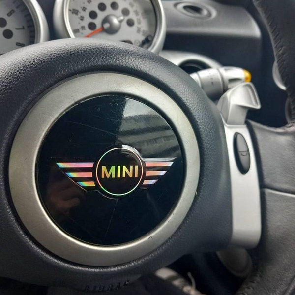 Custom Steering Wheel Gel Overlay Emblem Badge Sticker - Fits All MINI ...