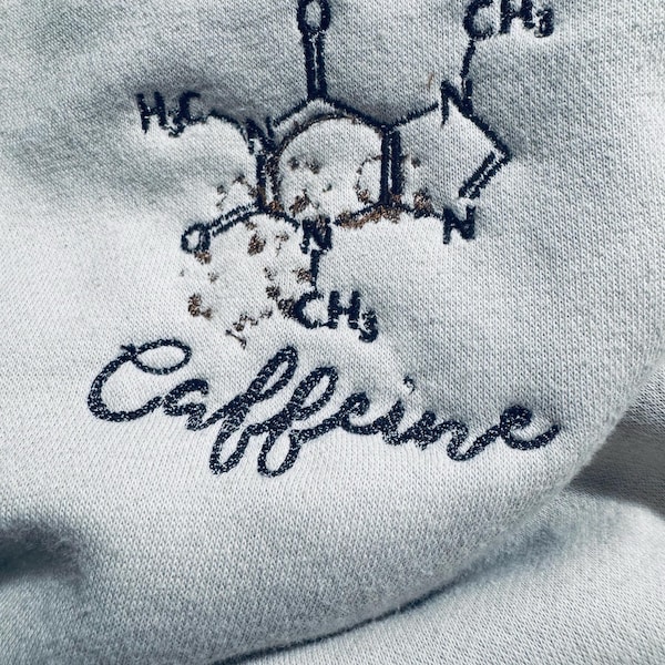Caffeine Molecule Embroidery DESIGN FILE - Machine Embroidery Design -7 ...