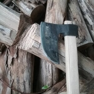 Forged Handmade Viking Style Steel Sickle Blade Blank Axe Head Throwing ...