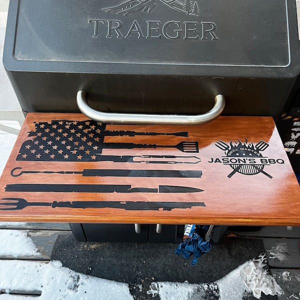 Traeger Custom Carved Engraved Front Shelf. Traeger Replacement Shelf ...