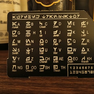 Aurebesh star Wars Language Decoder/translator Card - Etsy