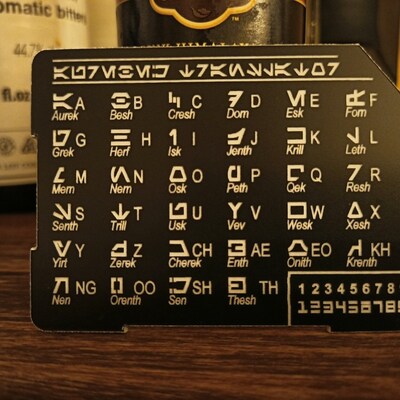 Aurebesh star Wars Language Decoder/translator Card - Etsy