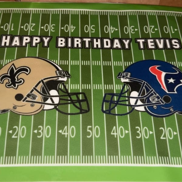 FOOTBALL FIELD BALL Edible Cake Topper Image Birthday Party Decoration ...