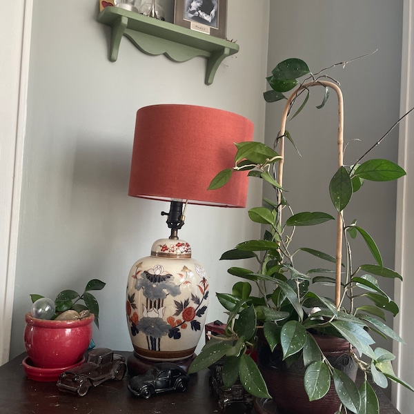 Linen Terracotta Lampshade, Rust Orange Lamp Shade for Floor Lamp ...