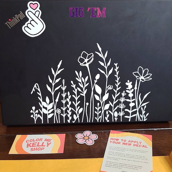 Wildflower Decal, Boho Car Decal, Flower Car Decal, Plant Lover Decal ...