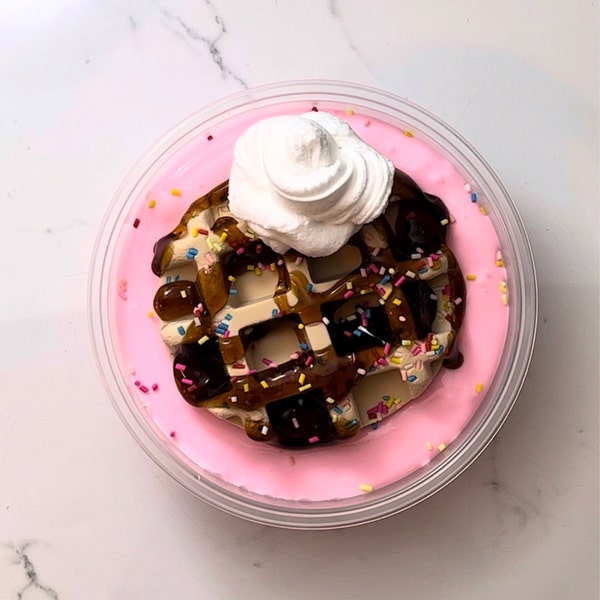 Funfetti Waffle DIY Slime Cake Scented Clay Sprinkles Asmr Stress ...