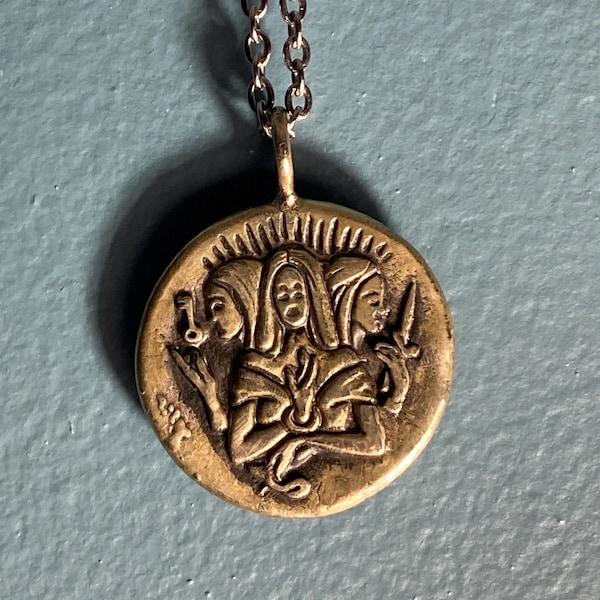 Janus Pendant - Gold Coin - Gold Coin Medallion - Etsy