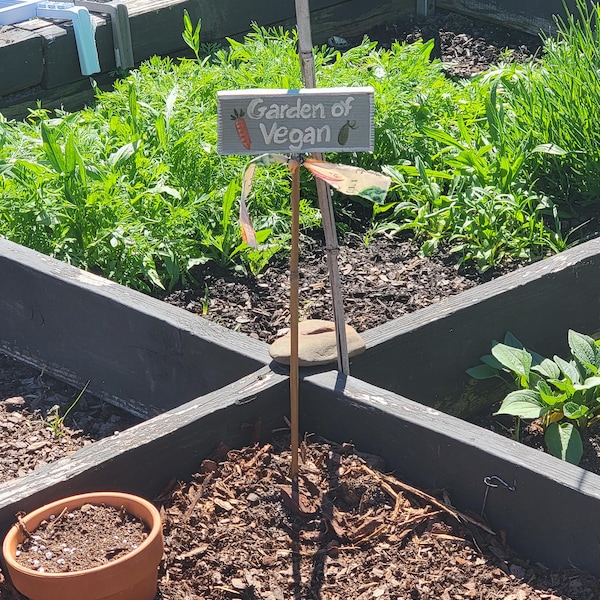 Hand Painted Custom Garden Stake: Weatherproof Wood Sign,personalized ...