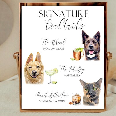 Signature Drink Sign Dogs, Signature Drink Sign Dog, Signature Drinks ...