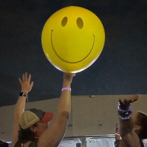 LARGE 36inch Smiley Face Balloon Happy Face Balloon Yellow Big Balloon ...