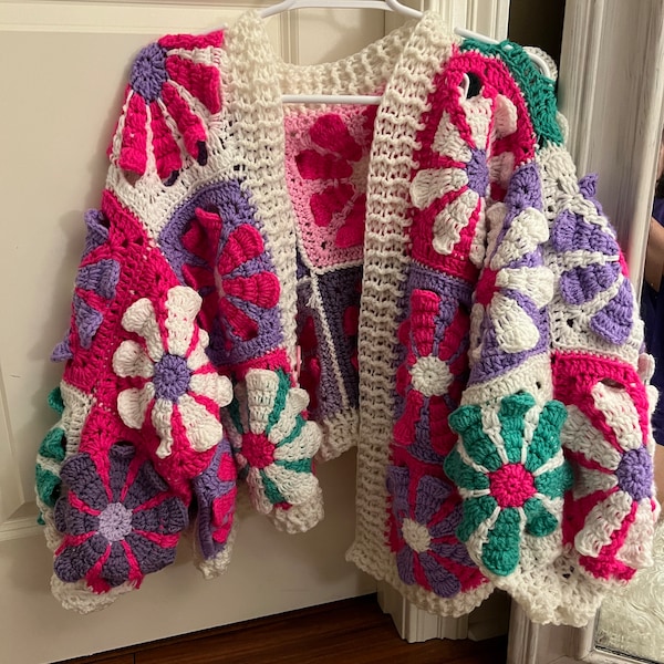 Crochet Pattern, Crochet Daisy Sweater PDF Pattern (instant Download ...