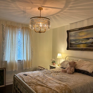 Lace Embroidered Curtain, One Panel Window Decor Curtain for Living ...