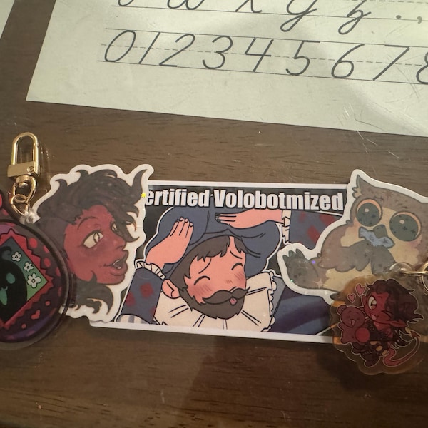 Baldur’s Gate 3 BG3 Acrylic Keychain Minthara Astarion Wyll Lae’zel ...