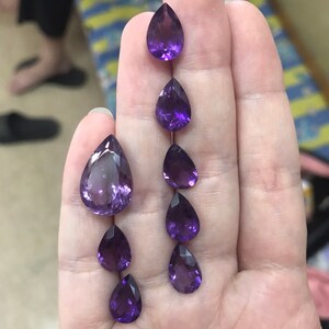 Natural Amethyst Gemstone Amethyst Pear Lot Calibrated - Etsy