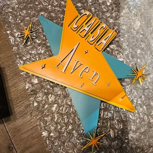 Mid Century Modern Sign, Vintage Christmas Sign, Eclectic Decor, MCM ...