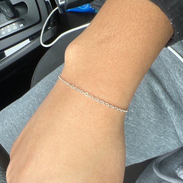 Silver Chain Bracelet | Silver Plated or Sterling Silver Bracelet ...