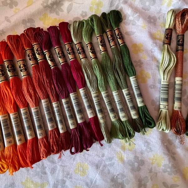 20x DMC FALL Colors, Dmc Floss, DMC Kit, Dmc Threads, Dmc Cotton Floss ...