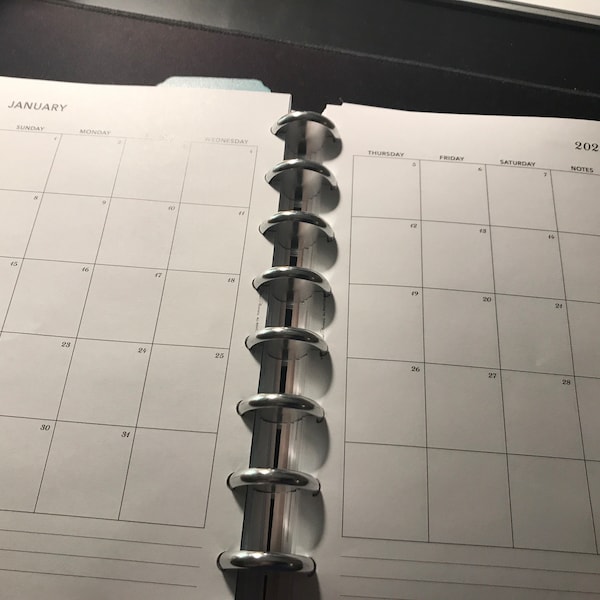 Two Page per Day Daily Planner Printable for A5, Day on 2 Page Planner ...