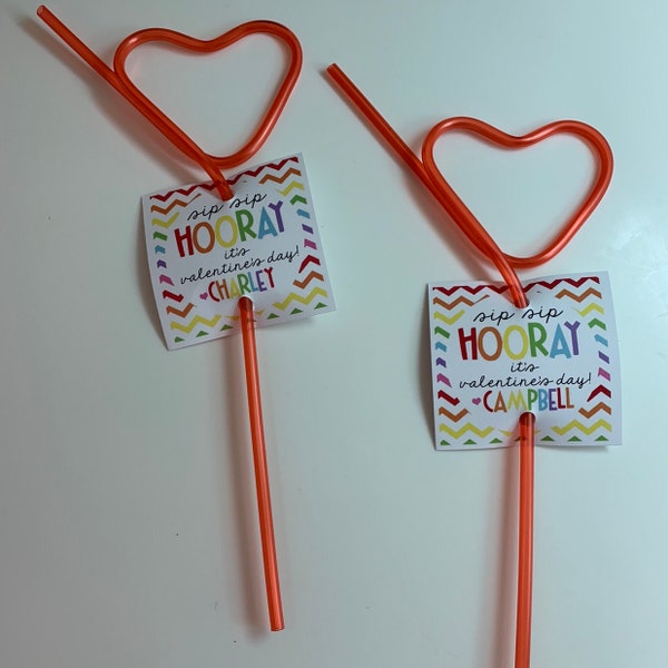 Crazy Straw Valentine, Printable Valentine, Non Candy Valentine ...