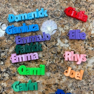 Unique 3D Keychain With Personalized Name Customized Keyring for Bags ...