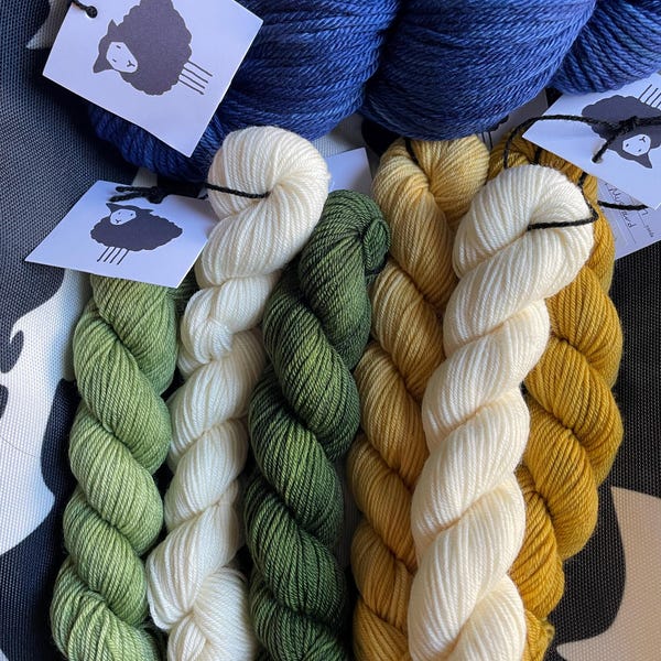 Mini Skeins Hand Dyed Yarn. Sock Weight 4 Ply Superwash Merino Wool. HONEY MUSTARD. Fingering ...
