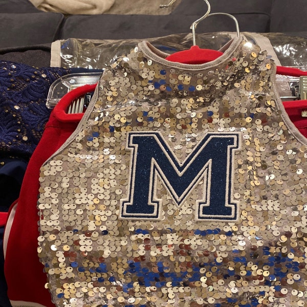 Custom Made Varsity Glitter Letter Letterman Iron on Patch for Jacket ...