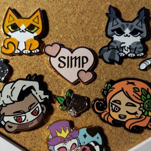 Simp Hard Enamel Pin Badge - Etsy