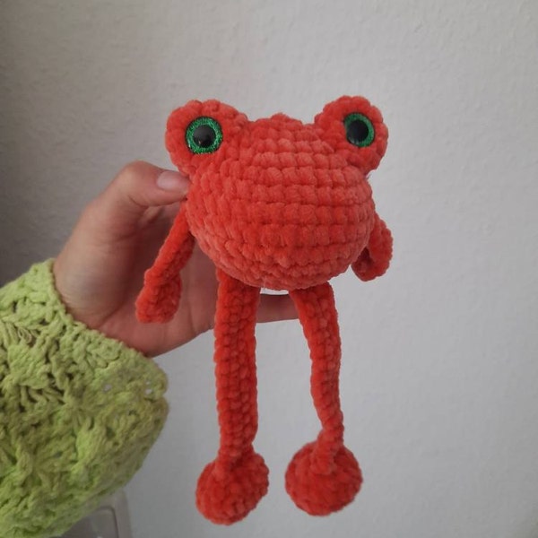 Frank the Froggy Crochet Pattern- Frog With Floppy Legs and Arms - Etsy