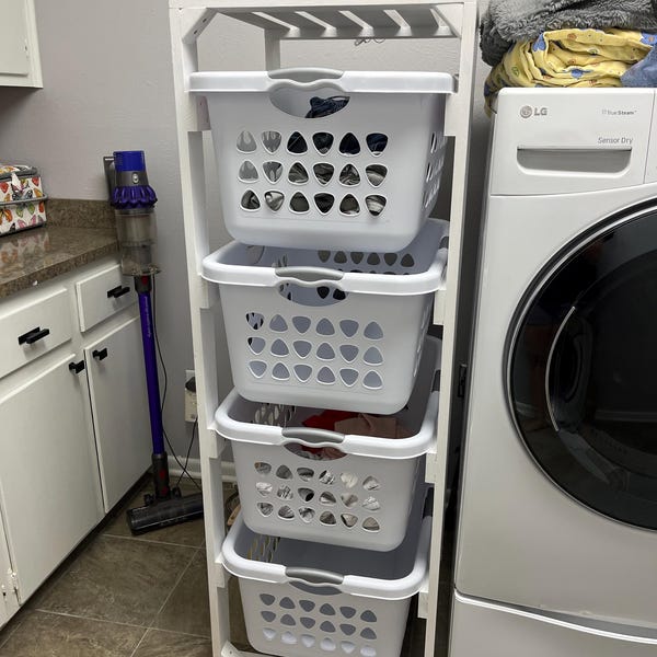 4 Tier Laundry Basket Organizer - Etsy