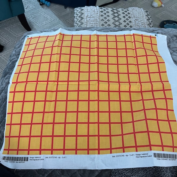 Yellow Squares Fabric - Yellow Grid by Ellegarrettdesigns - Yellow and ...