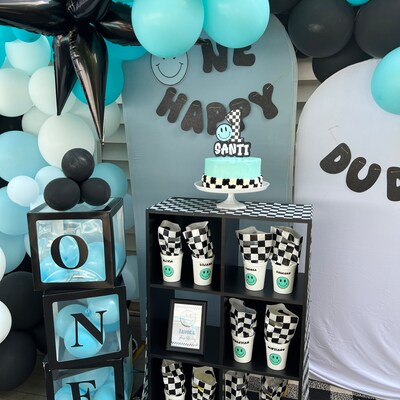 Pastel Smiley Party, 1st Birthday, Smiley Face Party, Smiley Face ...