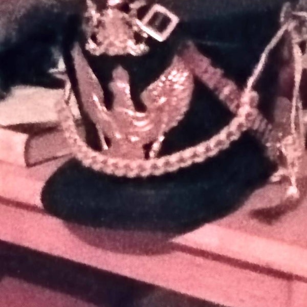 Black Hat With Detachable Red Toorie With Brass Badges and Brass Chin ...