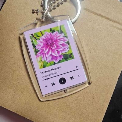 Personalized Song Keychain, Custom Music Keychain, Custom Anniversary ...