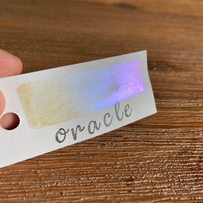 Oracle Violet Blue Phantom Colorshift Shimmer Handmade Watercolor Half ...