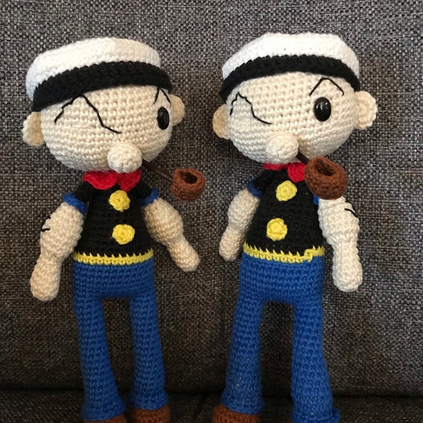 PDF Only Popeye the Sailor Man Diy Crochet Pattern - Etsy