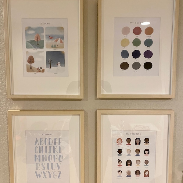 Educational Colors Poster, Printable Colors Wall Art, Rainbow Classroom ...